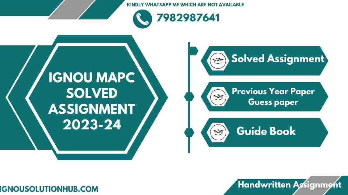IGNOU MAPC solved assignment 2023-24 - IGNOU Solved Assignment