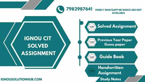 IGNOU CIT Solved Assignment - IGNOU Solved Assignment