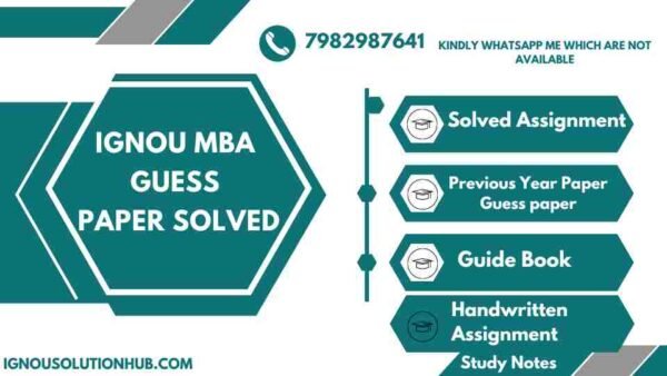 IGNOU MBA Guess Paper Solved - IGNOU Solved Assignment