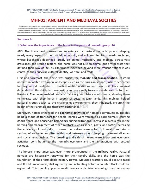 IGNOU MHI-01 Solved Assignment 2025-26 English Medium - IGNOU Solved ...