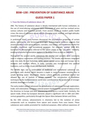 IGNOU BSWG Guess Paper Solved - IGNOU Solved Assignment